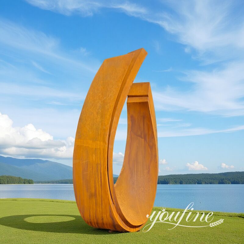 Large Corten Steel Rusted Metal Sculpture
