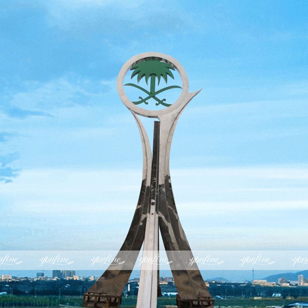 The series of Saudi Arabia giant metal art sculpture stainless steel ...