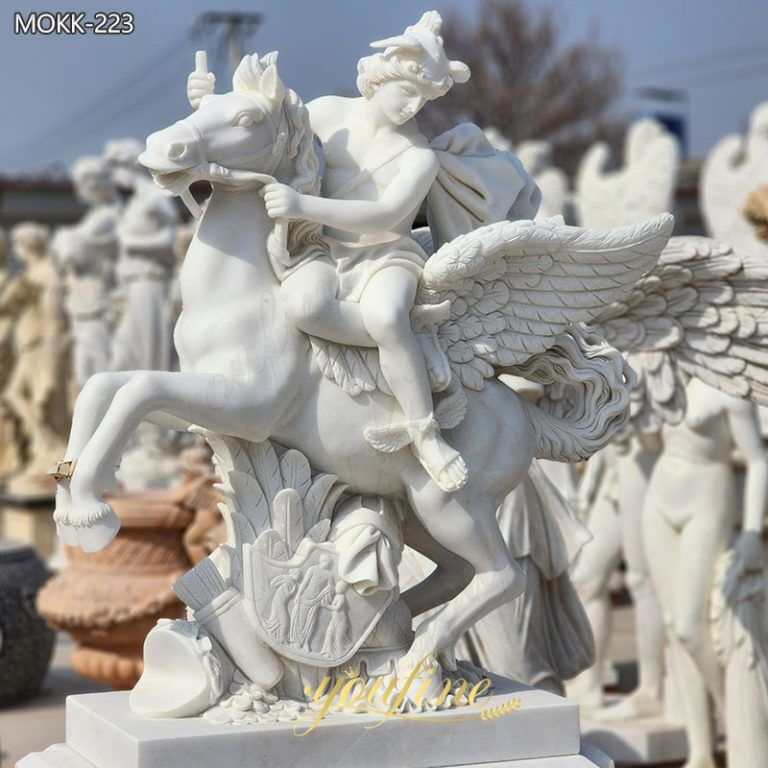 Famous Marble Mercury Riding Pegasus for Sale