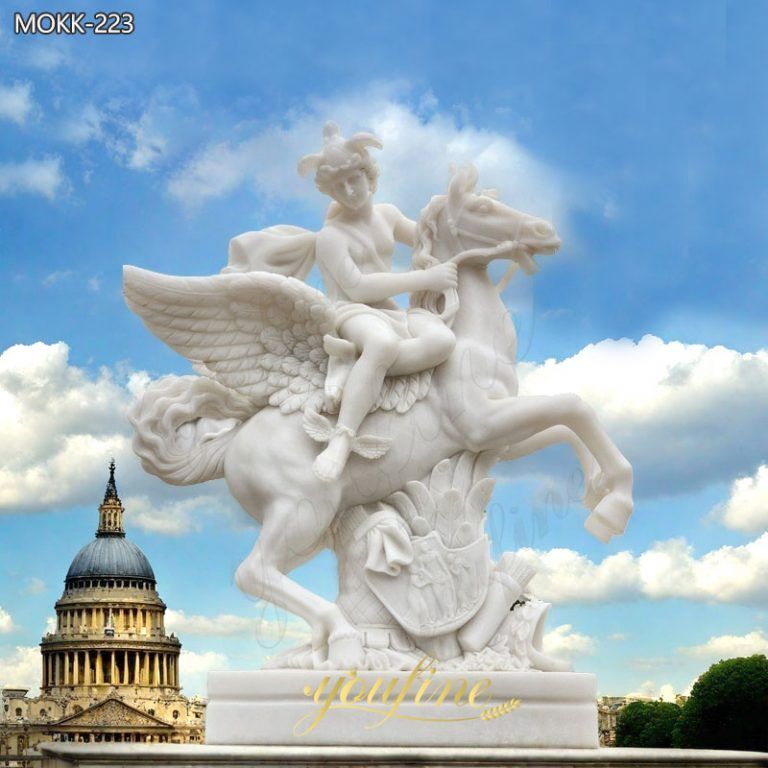 Famous Marble Mercury Riding Pegasus for Sale