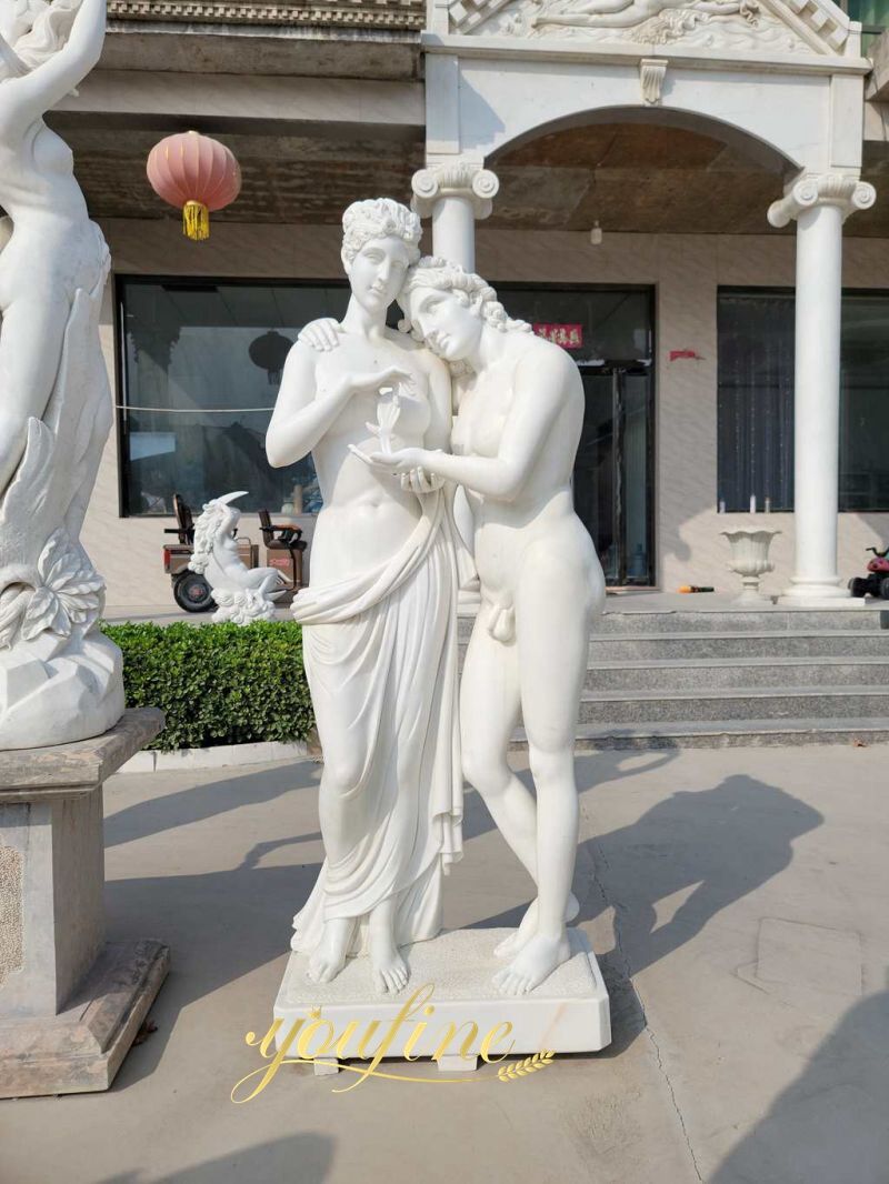 Cupid and Psyche Standing Marble Sculpture for Sale-YouFine