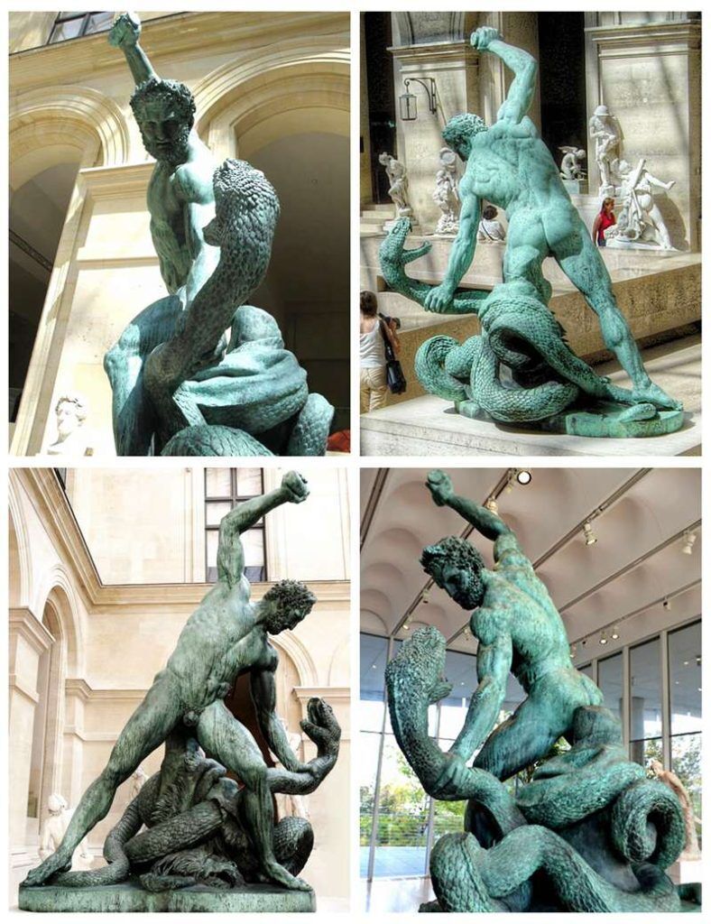 Famous Bronze Hercules Fighting Achelous Statue Replica for Sale BOKK-836