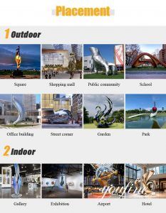 Stainless Steel Leopard Polygon Statue