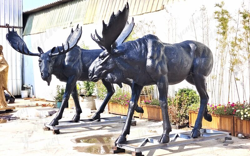 Life Size Moose Statues