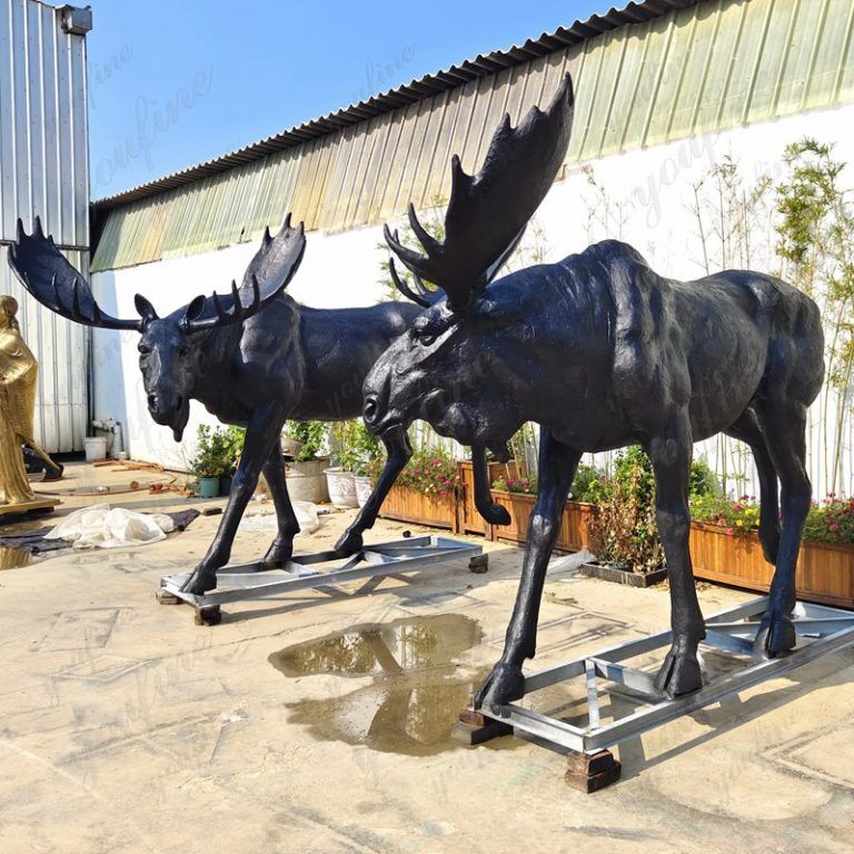 Life Size Moose Statues