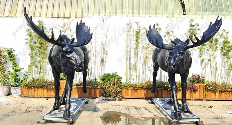 Life Size Moose Statues