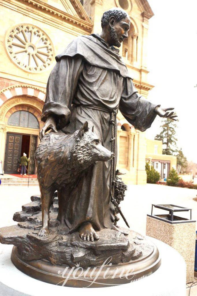 St. Francis and the Wolf Statue-YouFine Sculpture