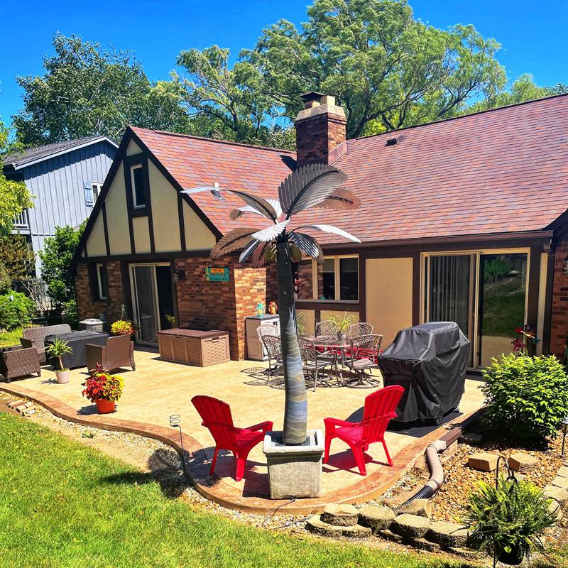 Large Outdoor Metal Palm Tree Yard Art Supplier CSS-707