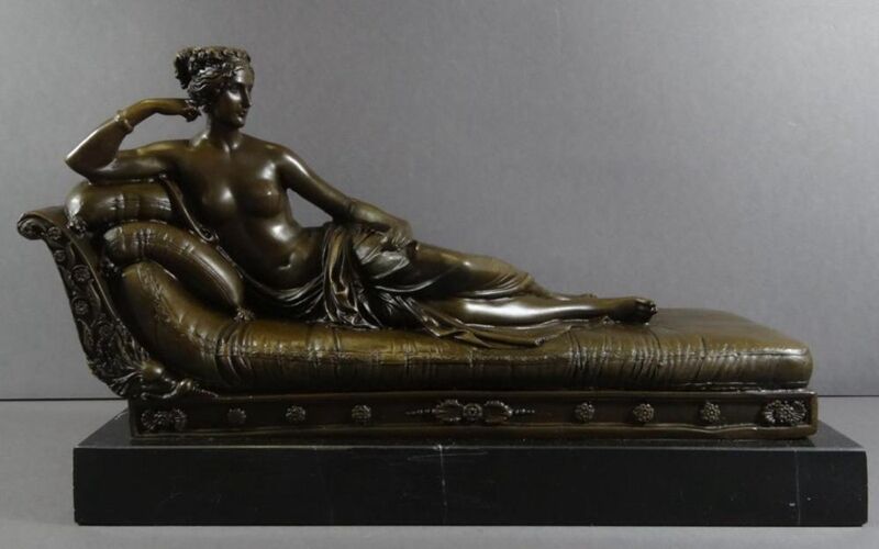 Canova Marble Paolina Borghese Venus Victrix Statue for Sale