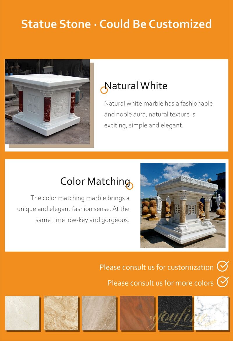 Catholic Church Marble Altar with Carvings for Sale - YouFine