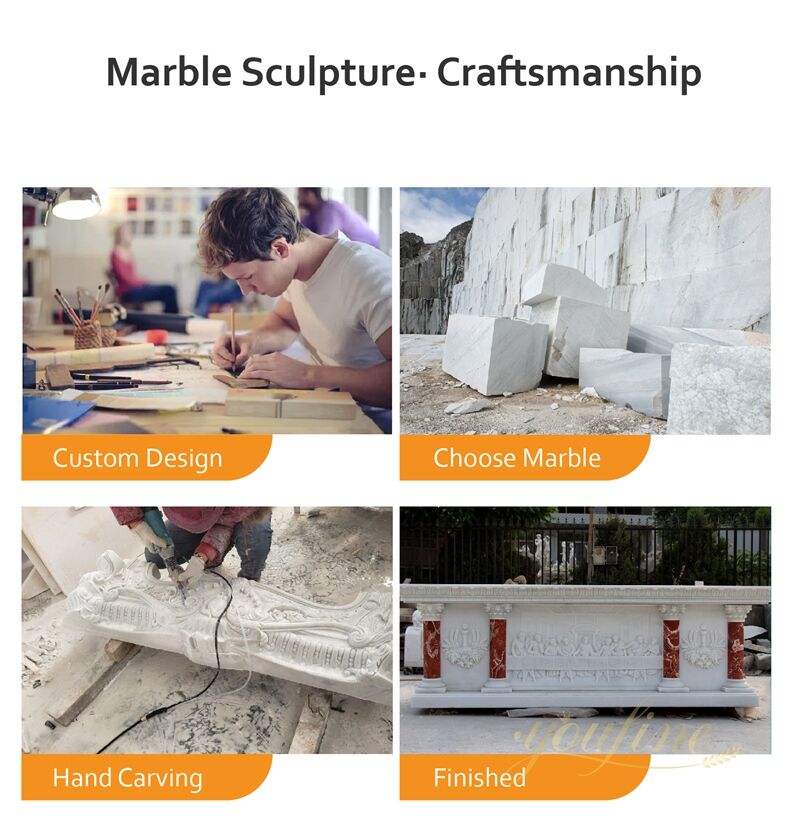 Catholic Church Marble Altar with Carvings for Sale - YouFine