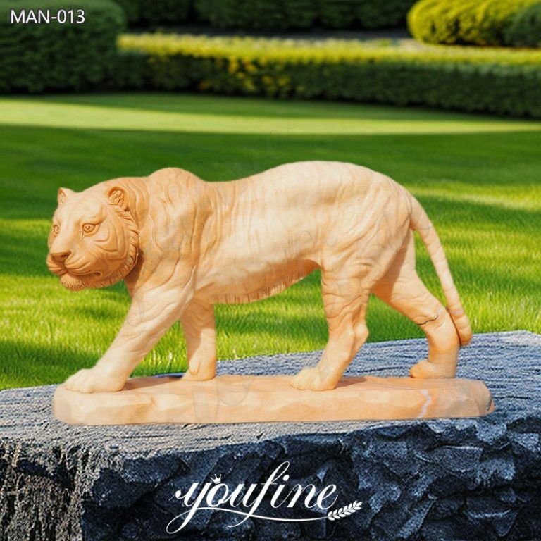 Life Size Outdoor Marble Tiger Statue for Sale - YouFine