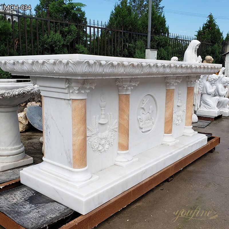 Catholic Church Marble Altar with Carvings for Sale - YouFine