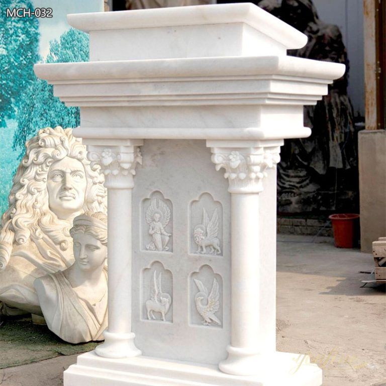 Four Living Ones Marble Pulpit for Church - YouFine