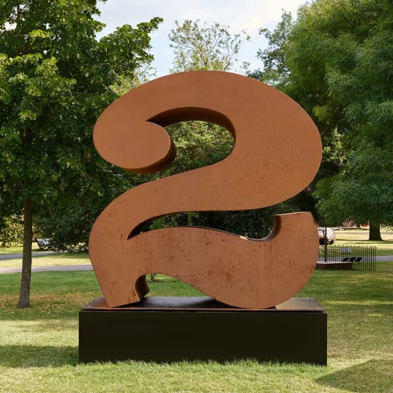 Modern Stainless Steel Number Sculpture