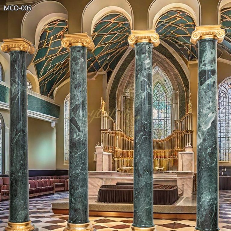 Luxurious Corinthian Green Marble Columns