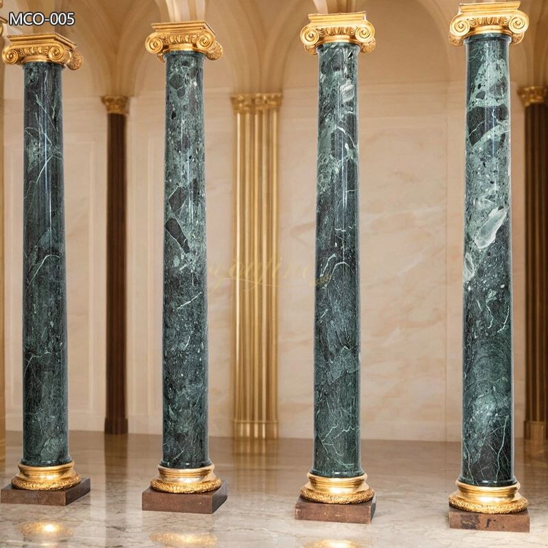 Luxurious Corinthian Green Marble Columns