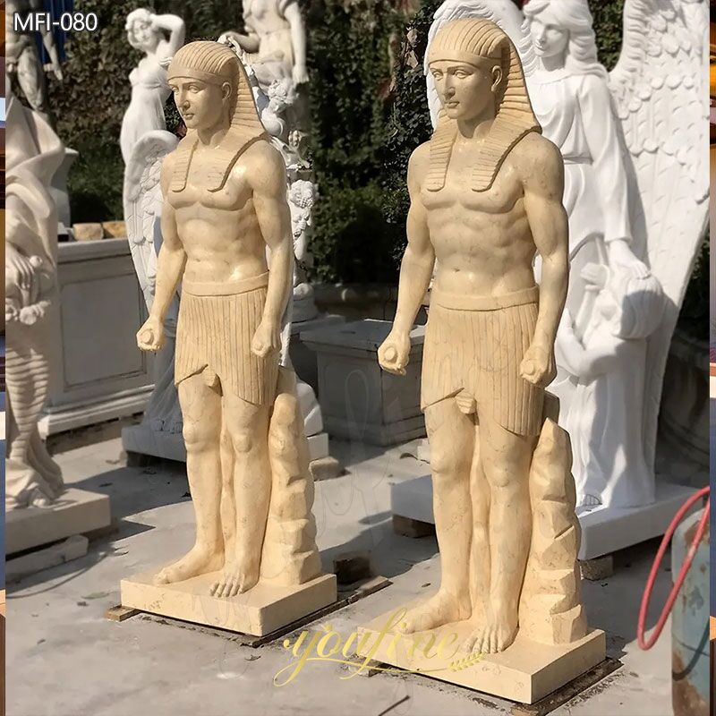 Life Size Antinous as Osiris Marble Egyptian Statues for Sale