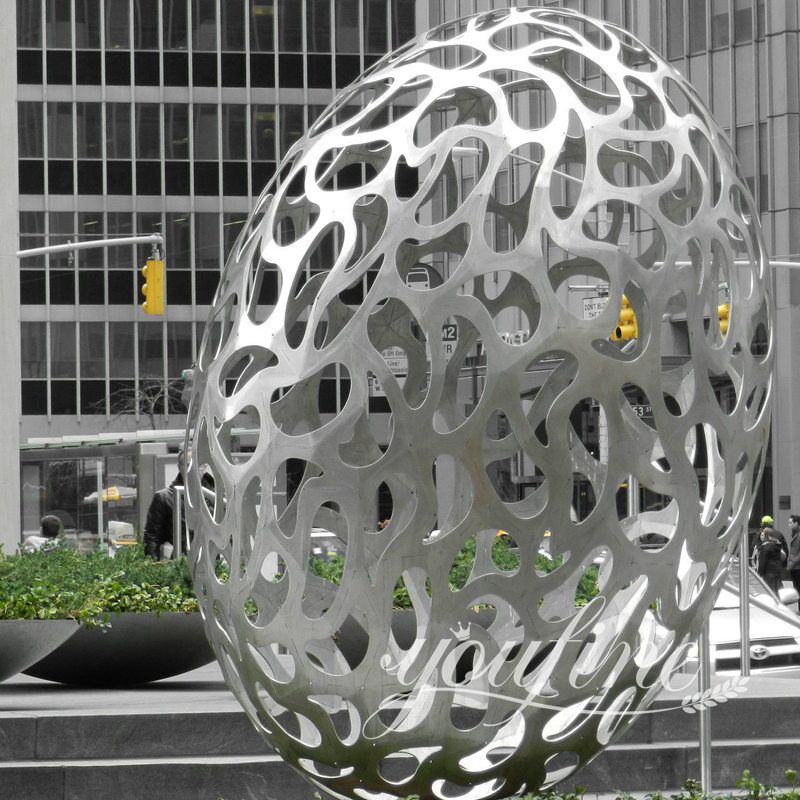 Stainless Steel Hollowed Giant Egg Sculpture -YouFine
