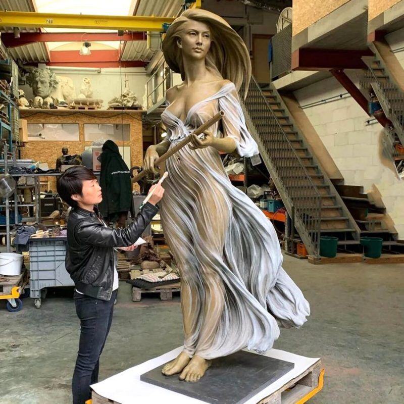 Famosa escultura de mármol de Luo Li Rong Arte de mármol