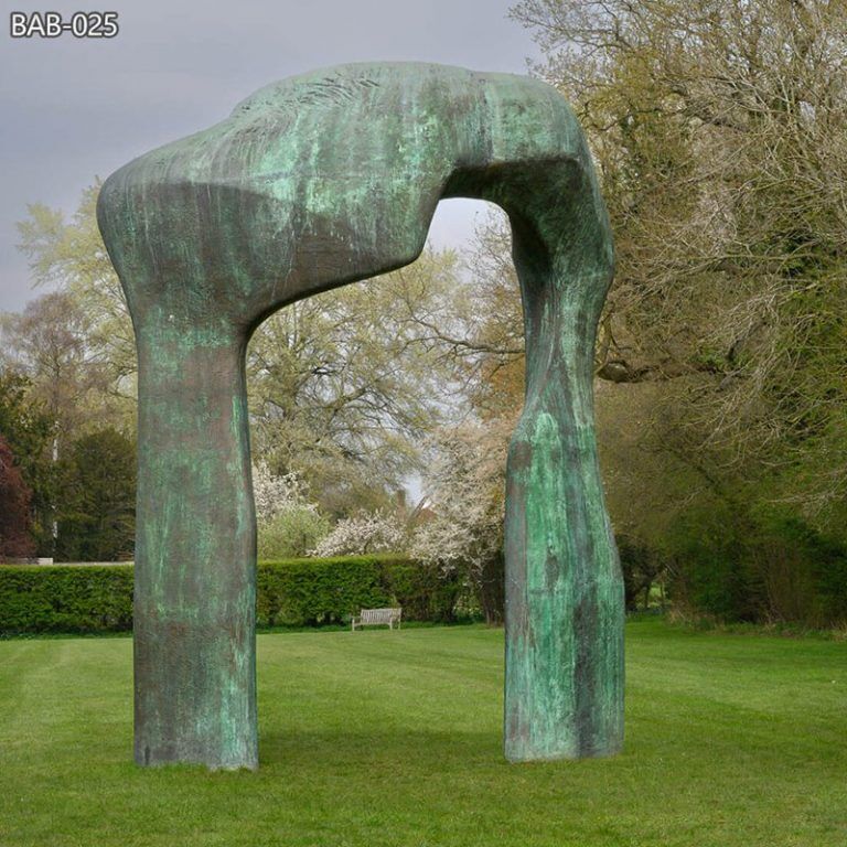 Abstract Henry Moore Large Arch Torso Sculpture